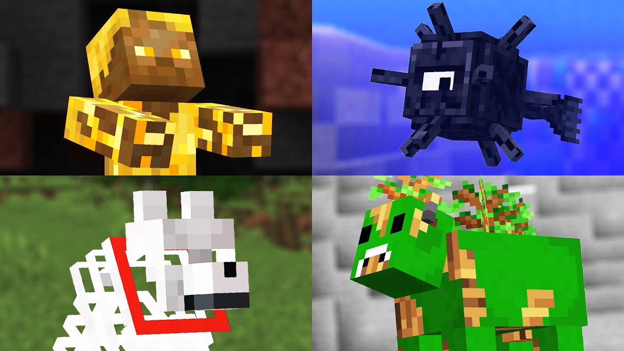 100 different versions of existing Mobs in Minecraft - Minecraft videos