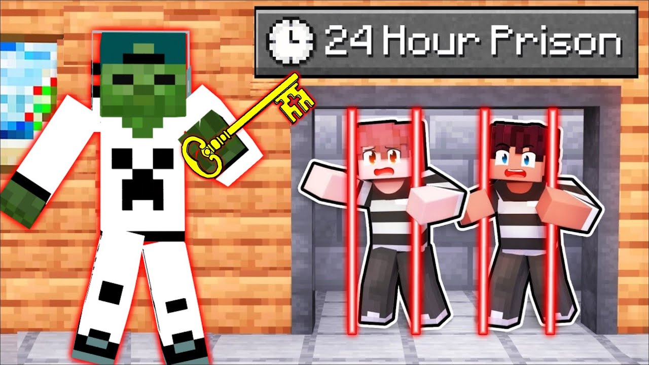Locking Friends in a 24 HOUR PRISON in Minecraft! - Minecraft videos