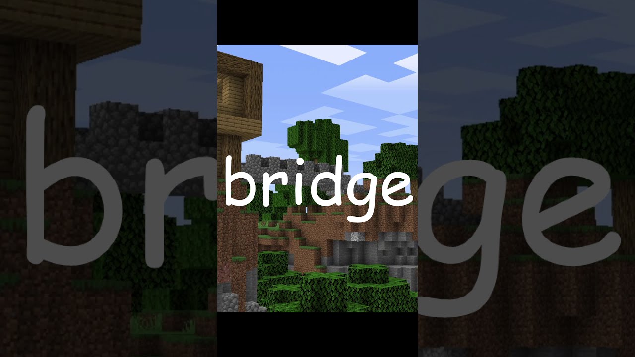 25 UNEXPLAINABLE seconds of building a cobblestone bridge in minecraft - Minecraft videos