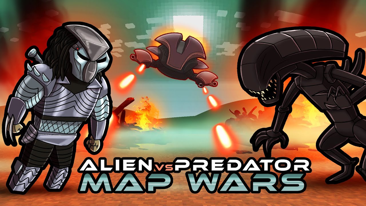 Alien vs Predator MAP WARS! (Minecraft) - Minecraft videos