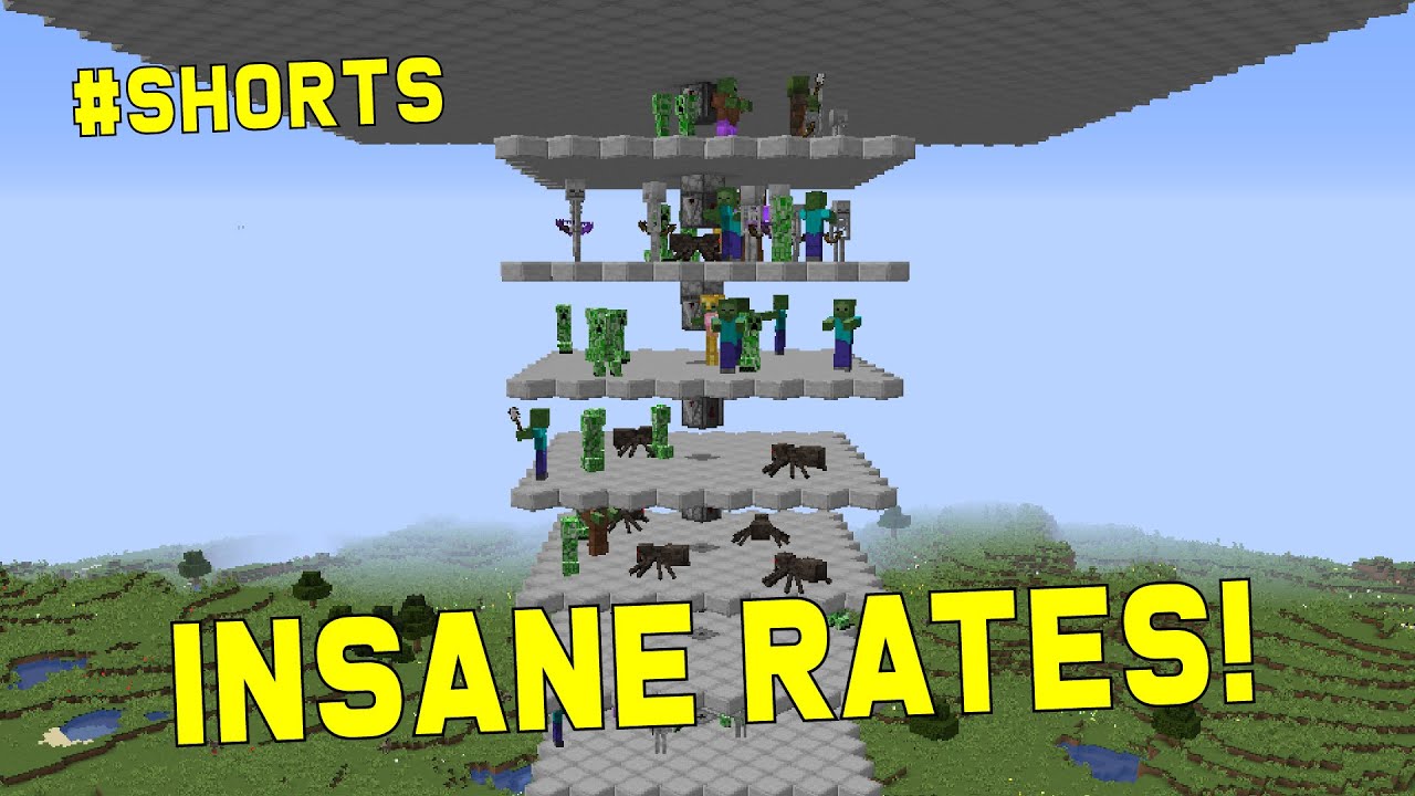 BEST, EASY Mob Farm Design?? Minecraft #shorts - Minecraft videos