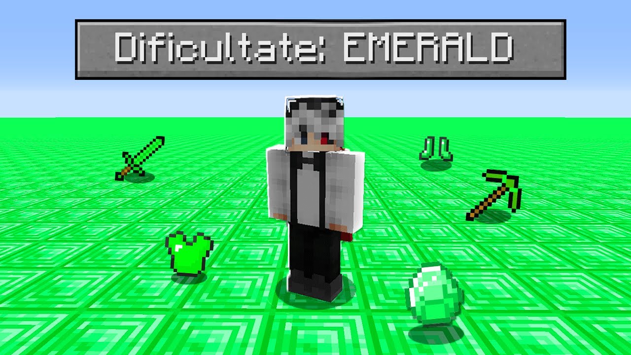 Bat Minecraft Pe O Lume Superflat Plina Cu Emeralde! - Minecraft videos