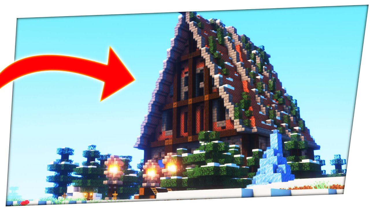 Big Winter House in Minecraft: Timelapse - Minecraft videos