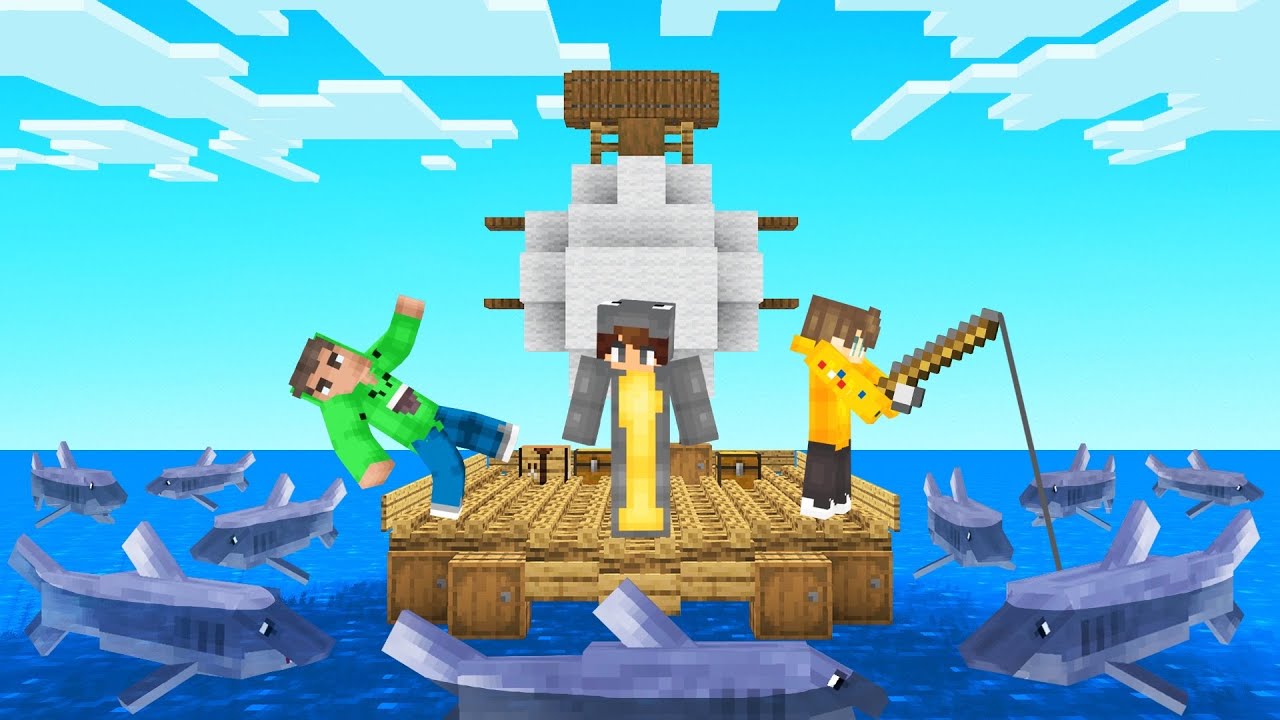 Building The ULTIMATE RAFT In MINECRAFT! - Minecraft videos
