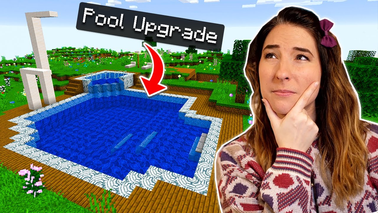 Building a WATERFALL POOL | Minecraft Survival SMP Ep 13 - Minecraft videos