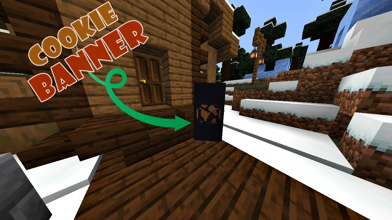 Cookie Banner in Minecraft || Tutorial - Minecraft videos
