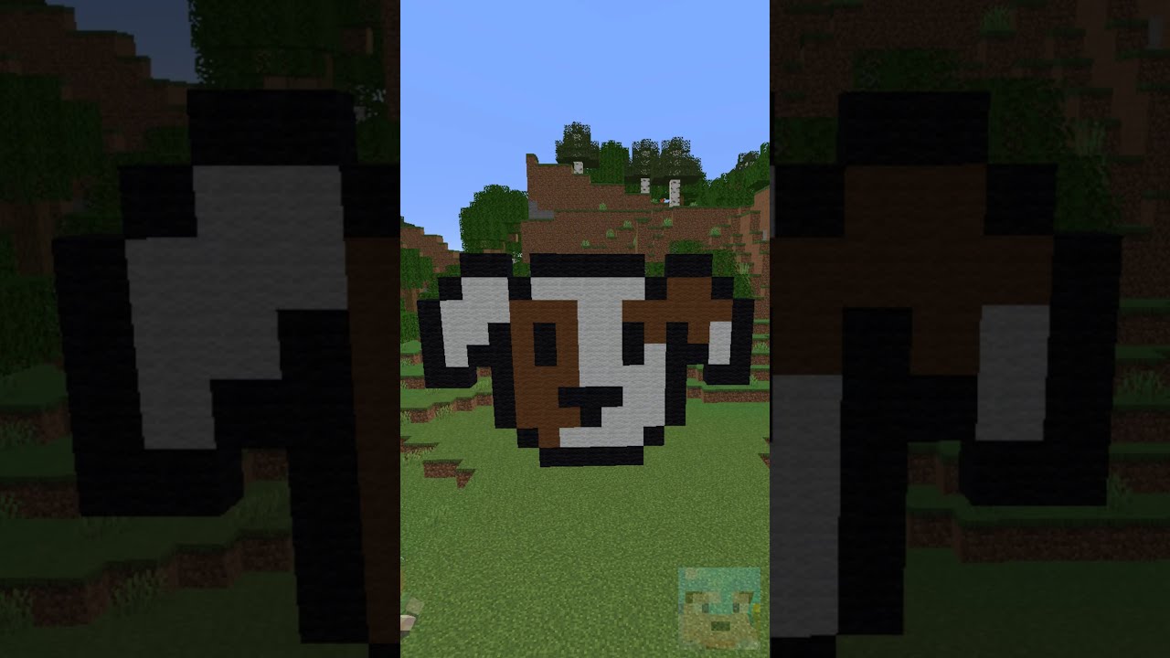 Dog pixel Art - Minecraft - Shorts - Minecraft videos
