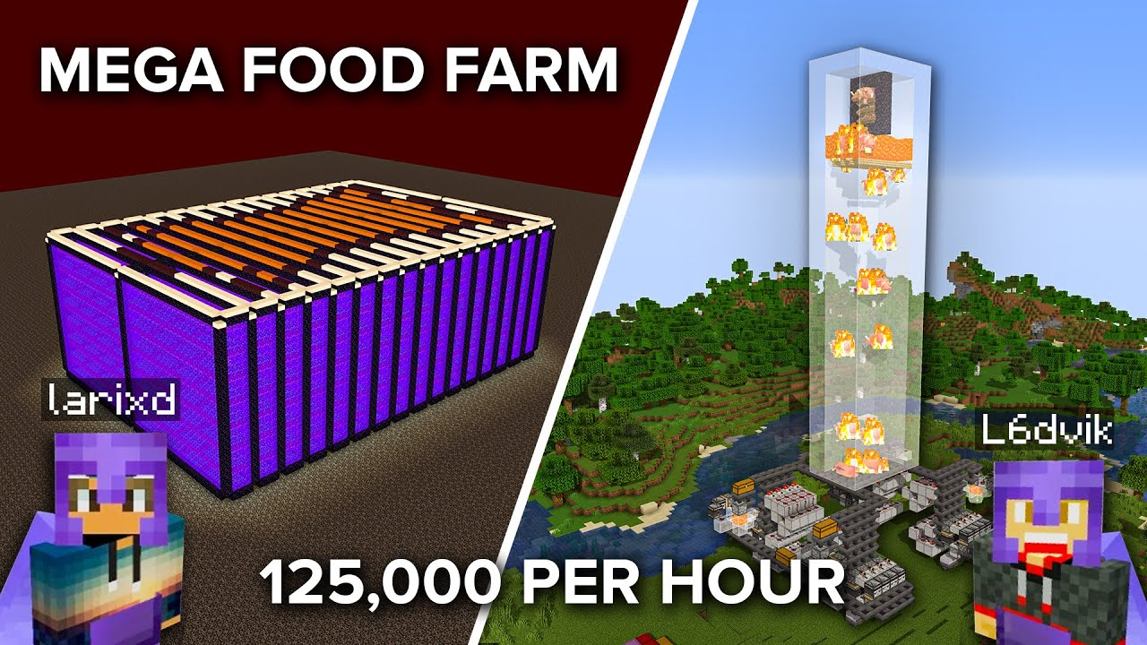 Ending the Minecraft World Hunger by Making a Huge Food Farm in ...