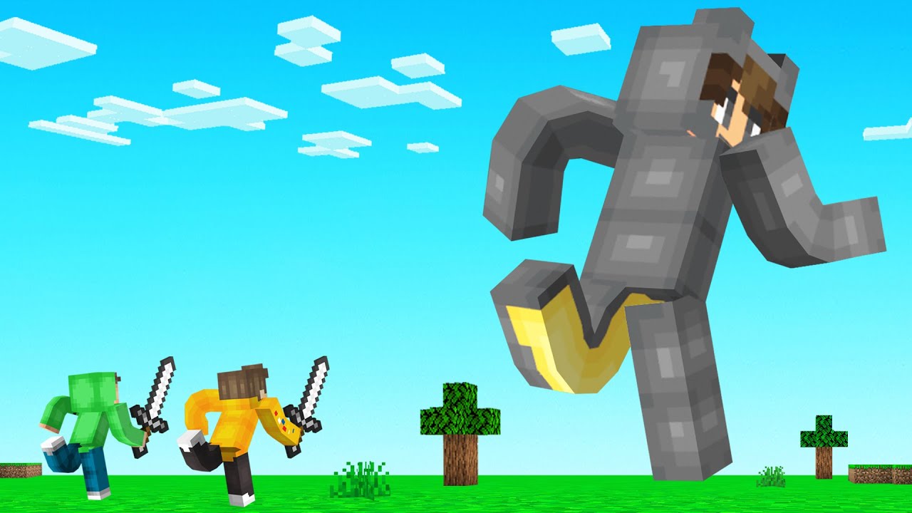 HUNTERS vs GIANT SPEEDRUNNER in Minecraft! - Minecraft videos