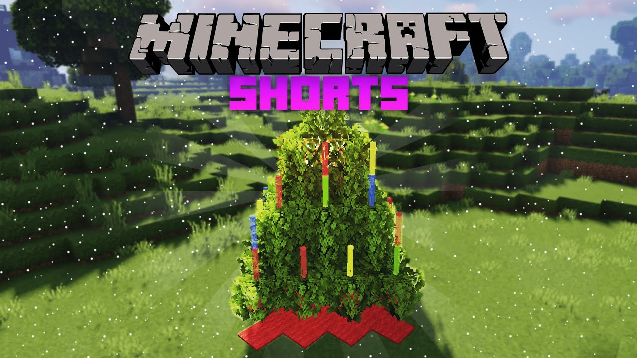 How to make a CHRISTMAS TREE in Minecraft with LIGHTS | #shorts ...