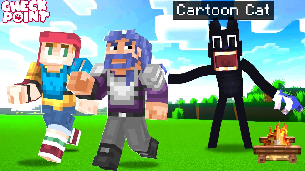 I Hunted My Friends As CARTOON CAT In Minecraft (Intense!) - Minecraft ...