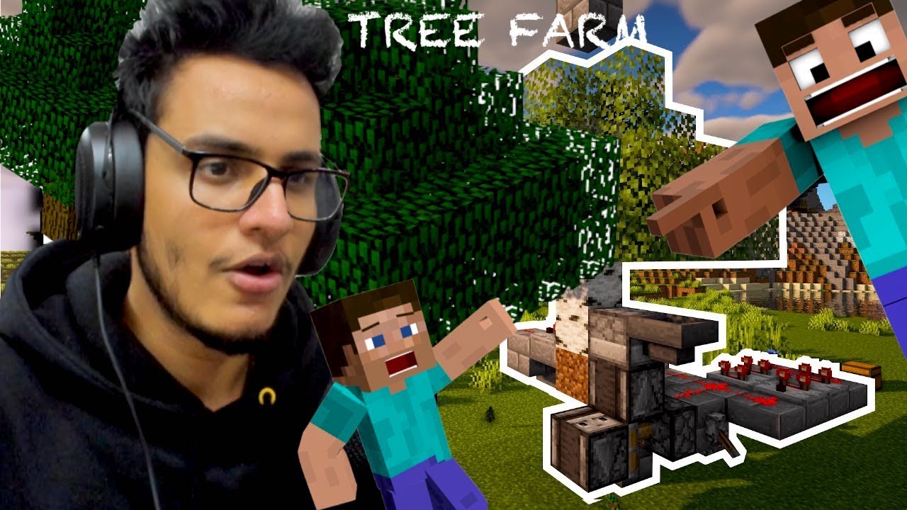 I Made an Automatic Tree Farm in Minecraft - Minecraft videos