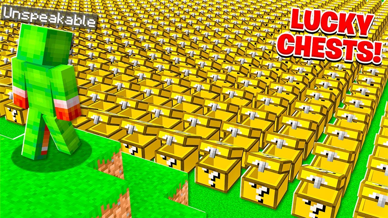 I Opened 100 Lucky CHEST Blocks In MINECRAFT! - Minecraft videos