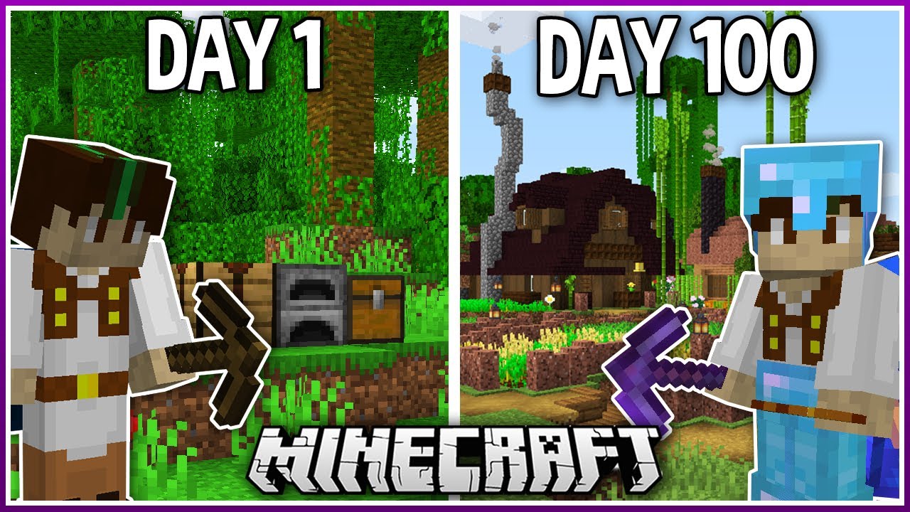 I Played Minecraft for 100 Days.. (1.16 Survival) - Minecraft videos