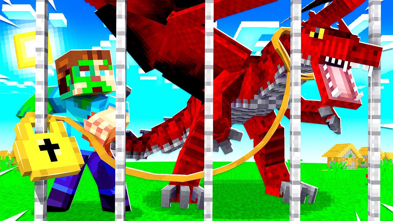 I trapped A ROYAL RED DRAGON in MINECRAFT! (strong) - Minecraft videos