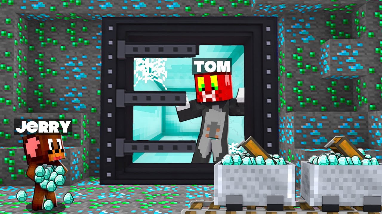 JERRY TROLLED TOM IN HIS DIAMOND MINE IN MINECRAFT! - Minecraft videos