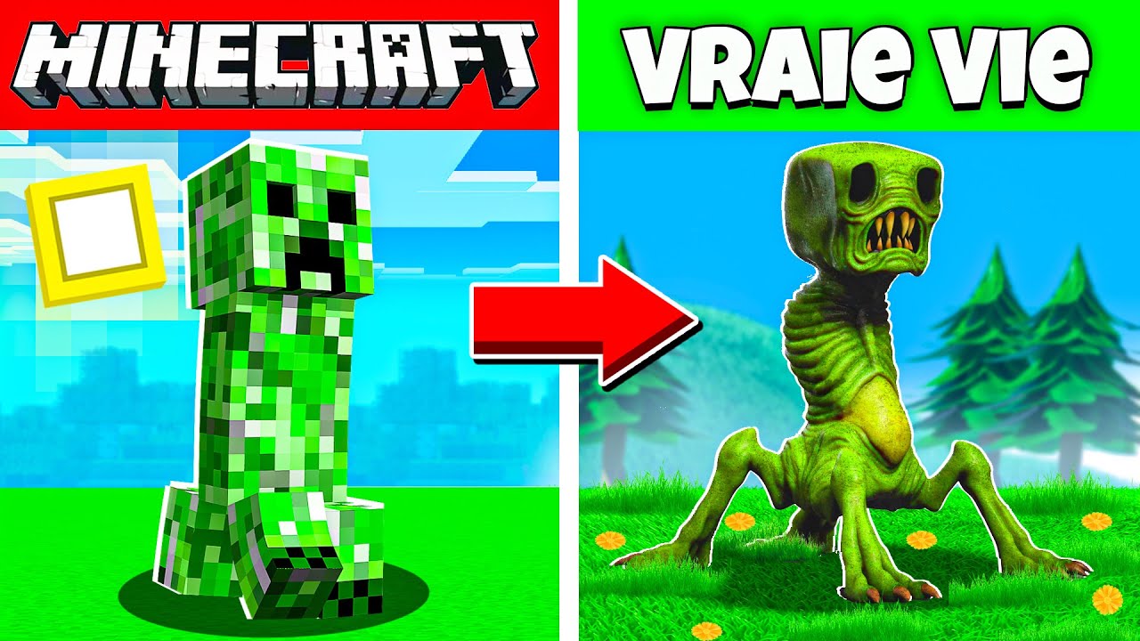 LES MONSTRES DE MINECRAFT DANS LA VRAIE VIE ! - Minecraft videos