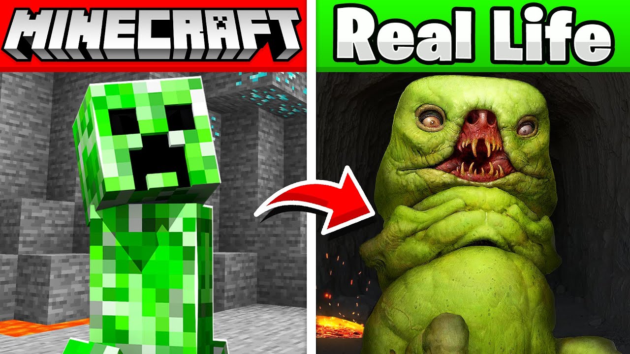 MINECRAFT MOBS IN REAL LIFE! (animals, items, blocks) - Minecraft videos