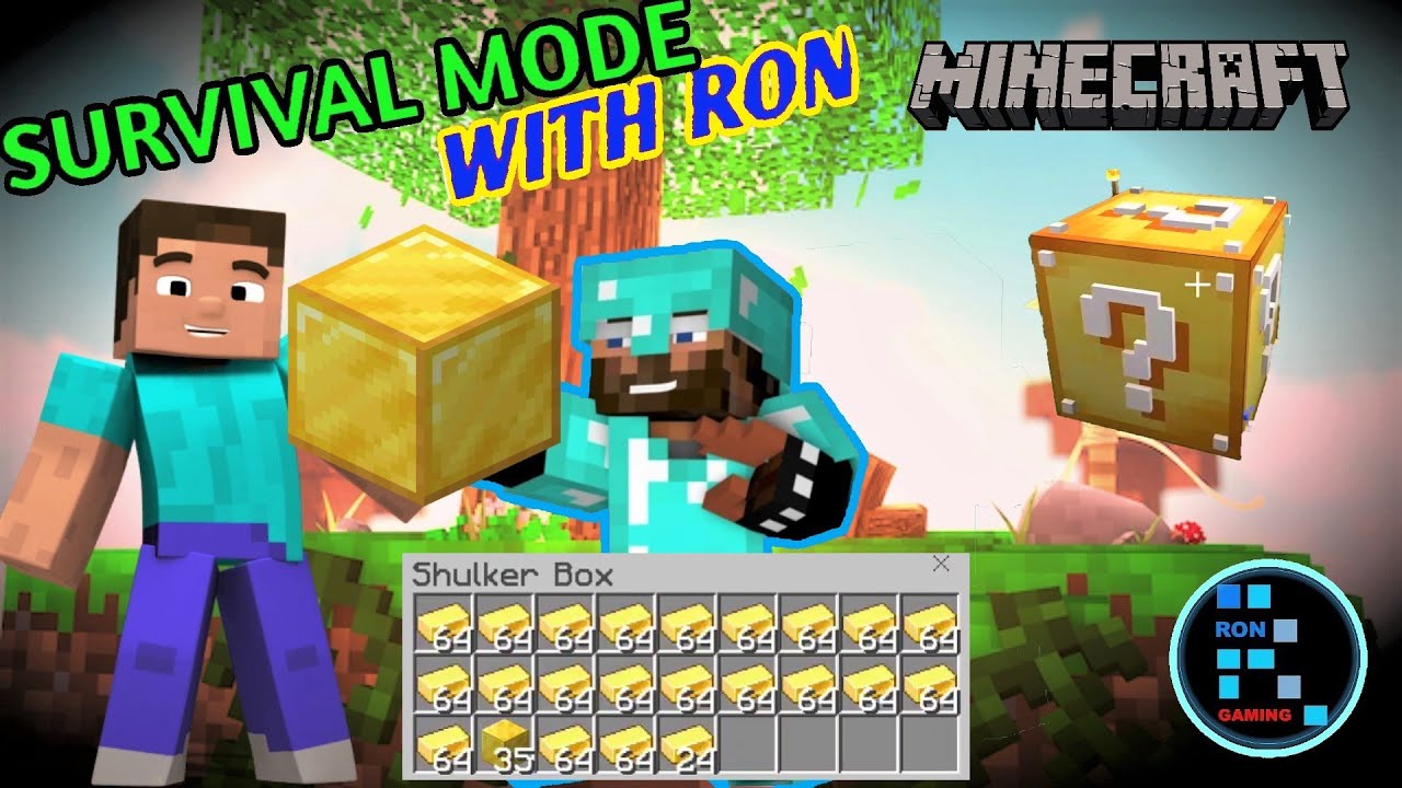 MINECRAFT | RON COLLECTED SOMUCH GOLD FOR LUCKY BLOCKS - Minecraft videos