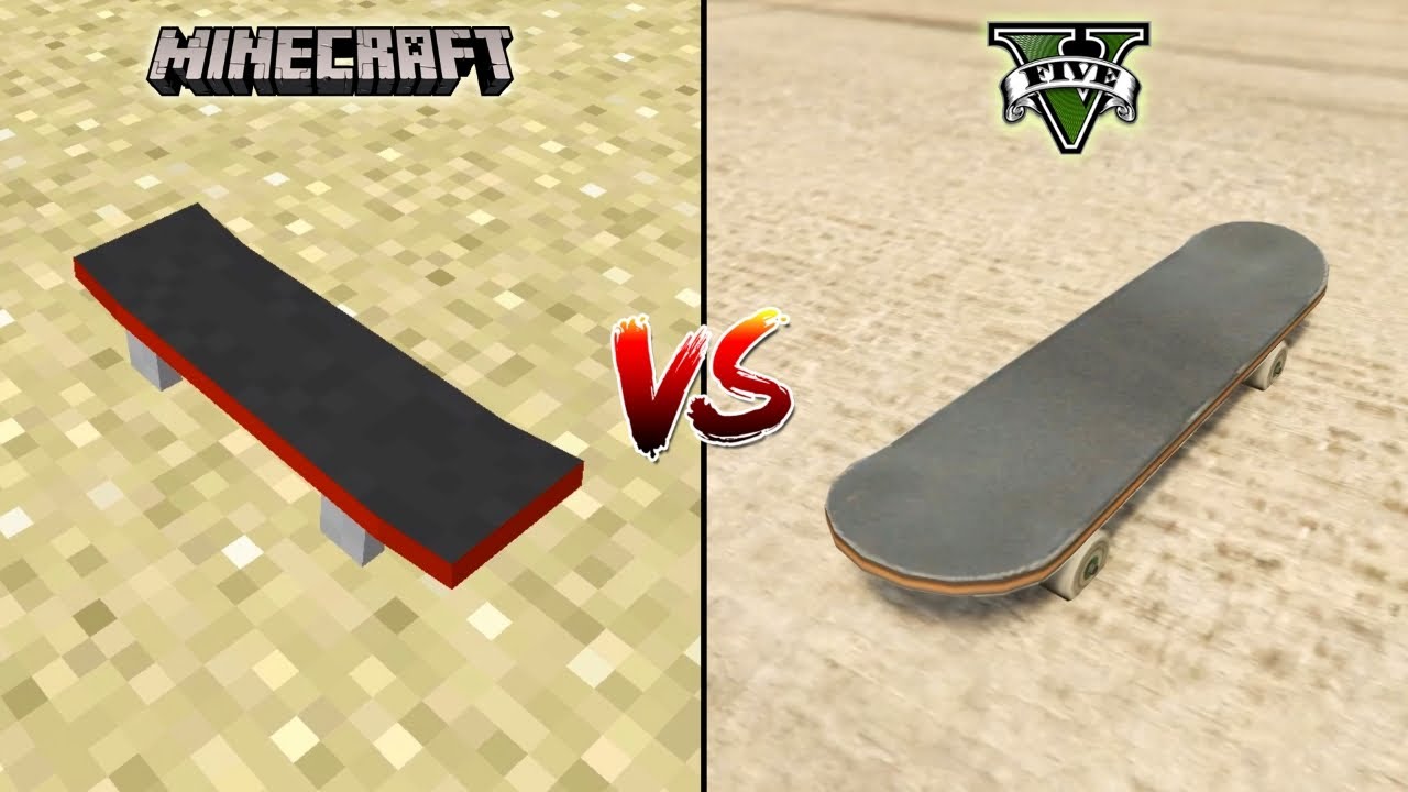 MINECRAFT SKATEBOARD VS GTA 5 SKATEBOARD - WHICH IS BEST? - Minecraft ...