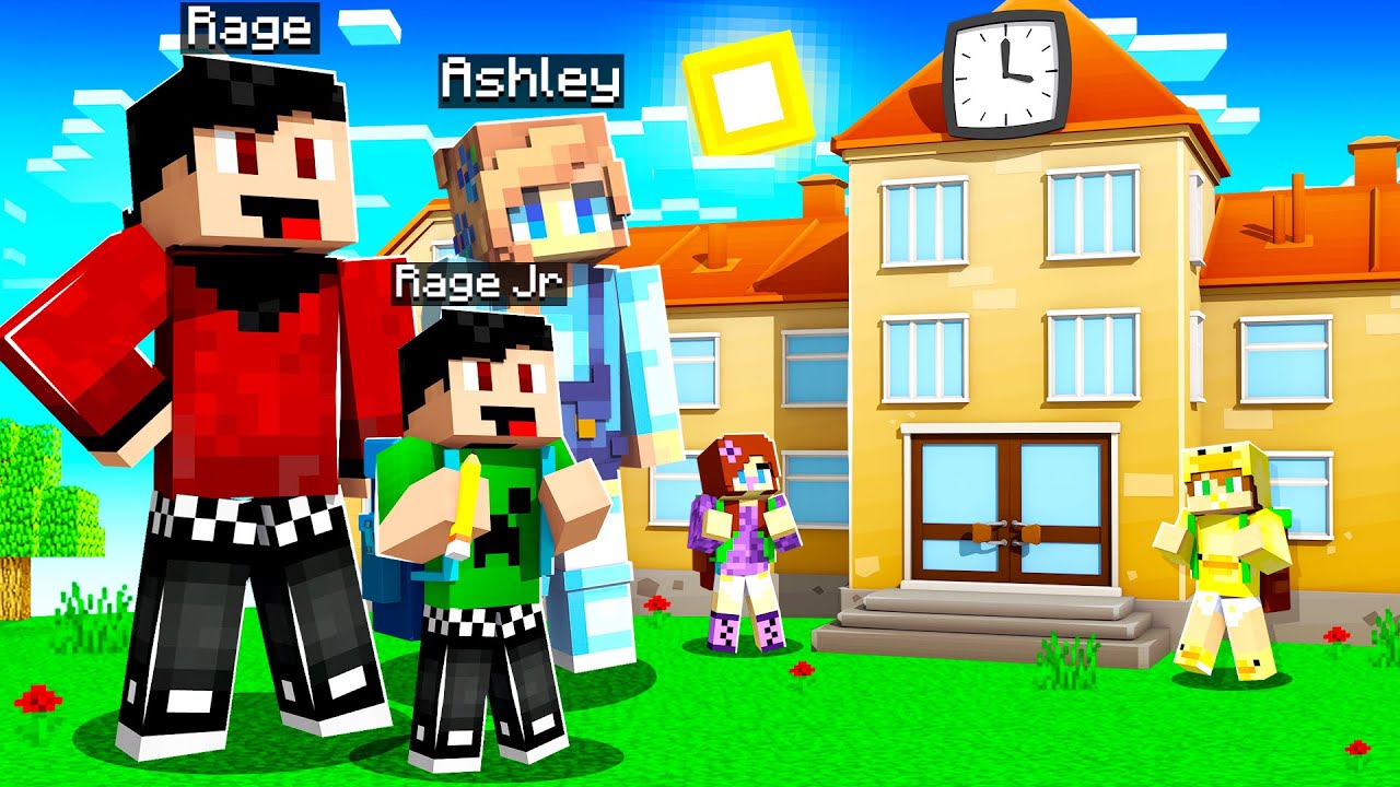 MY BABY'S FIRST DAY OF SCHOOL IN MINECRAFT! - Minecraft videos