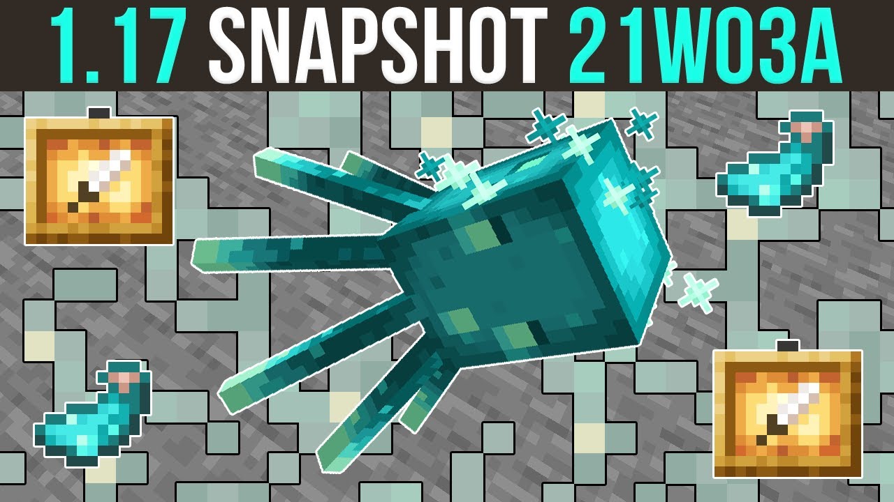 Minecraft 1.17 Snapshot 21w03a The Glow Lichen & Glow Squid ...