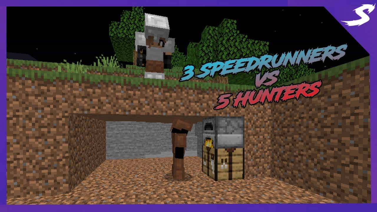 Minecraft 3 Speedrunners VS 5 Hunters - Minecraft videos