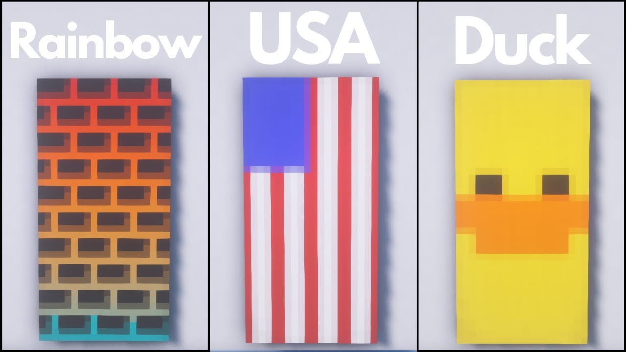 Minecraft: 7 Cool Banner Designs #6 (Tutorial) - Minecraft videos