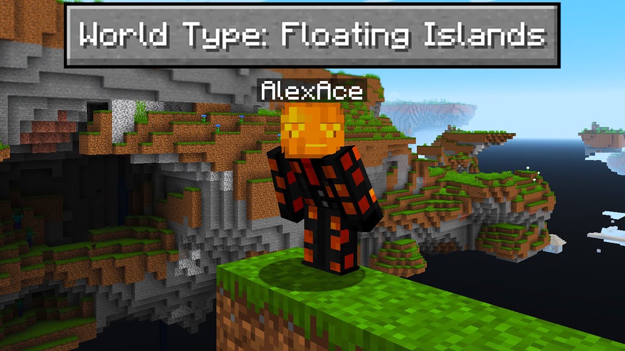 Minecraft BUT THE WORLD IS FLOATING.. - Minecraft videos