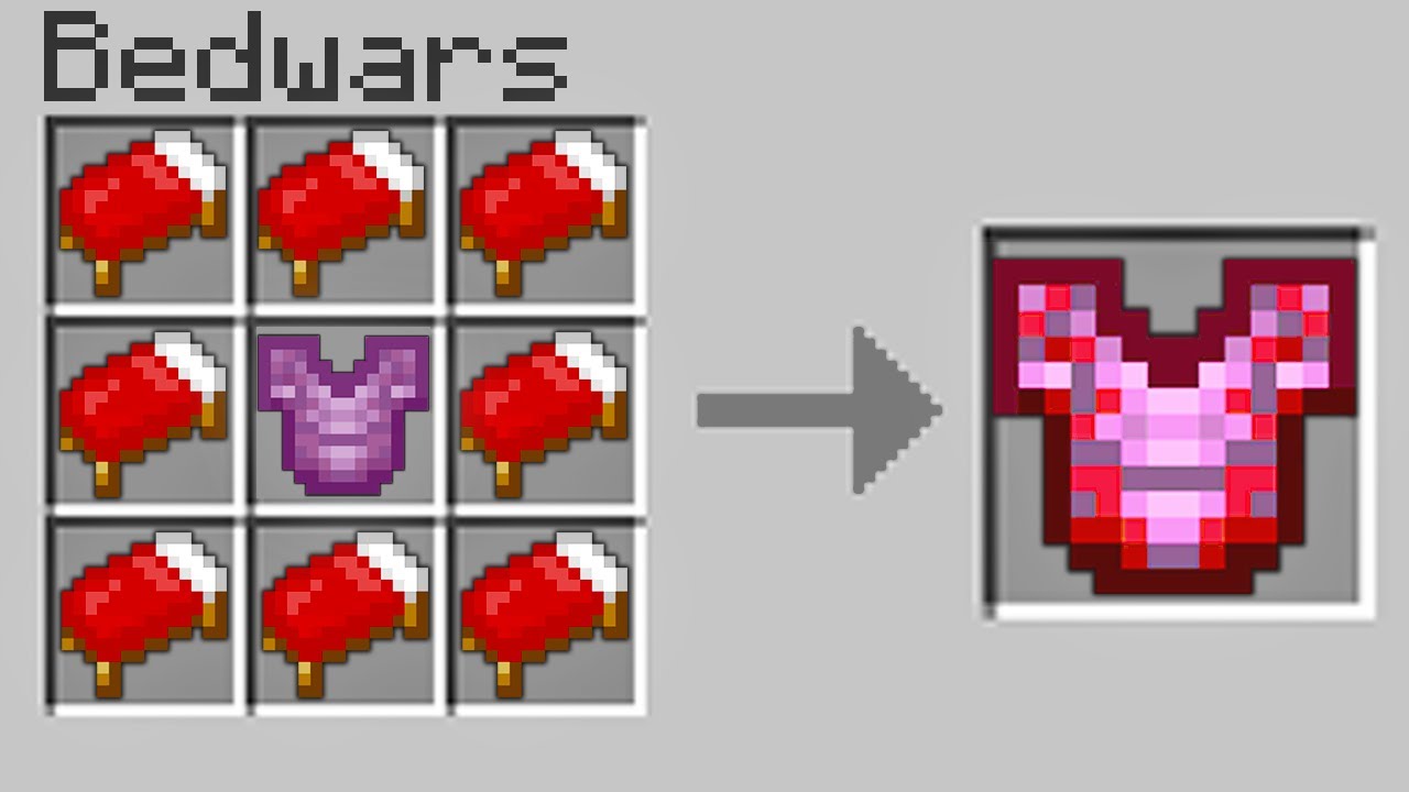 Minecraft Bedwars But I secretly added BED ARMOR.. - Minecraft videos