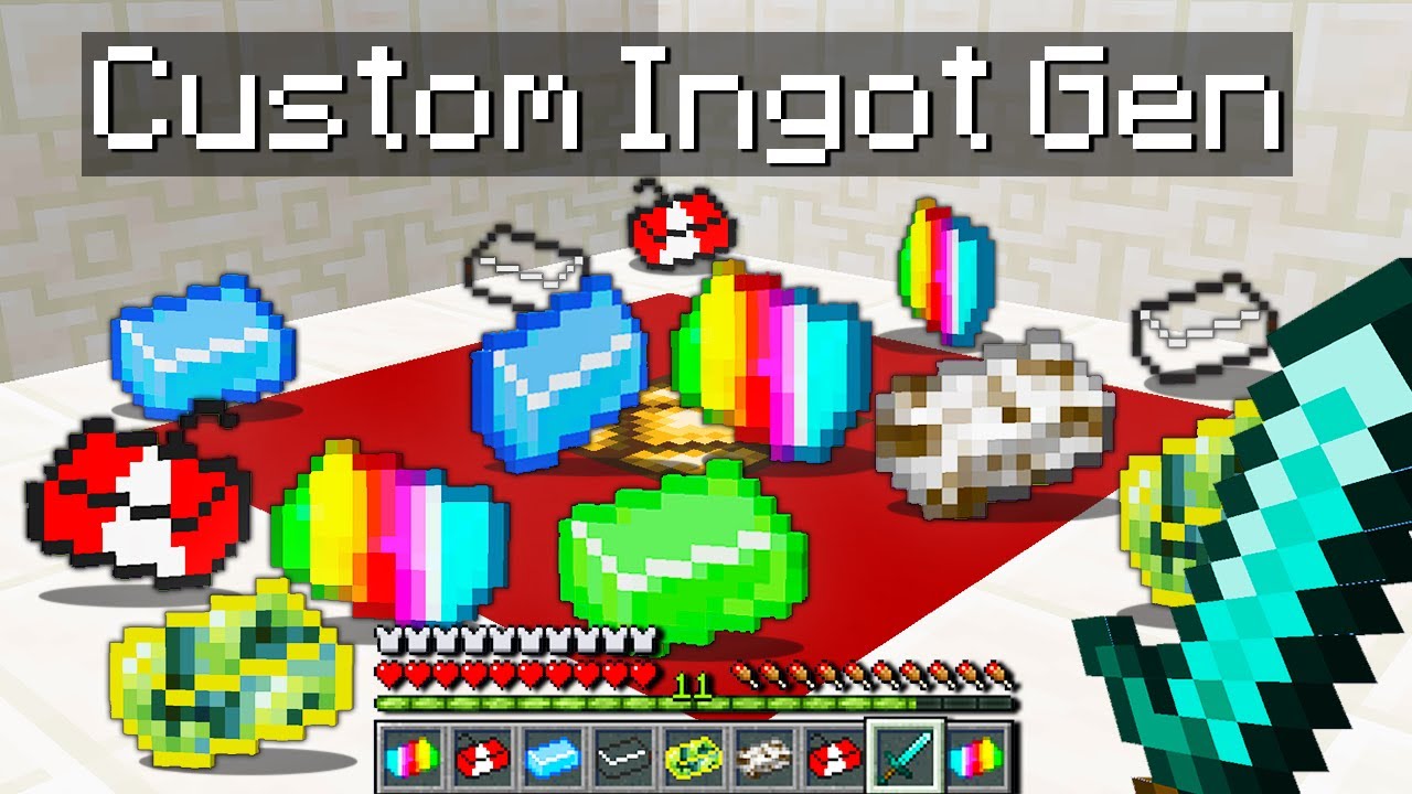 Minecraft Bedwars but I added custom ingot generators... - Minecraft videos