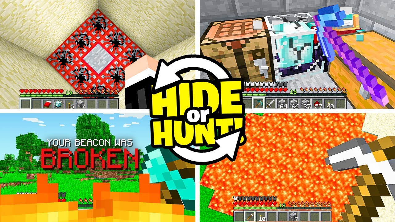 Minecraft HIDE or HUNT, but we Death Swap.. - Minecraft videos