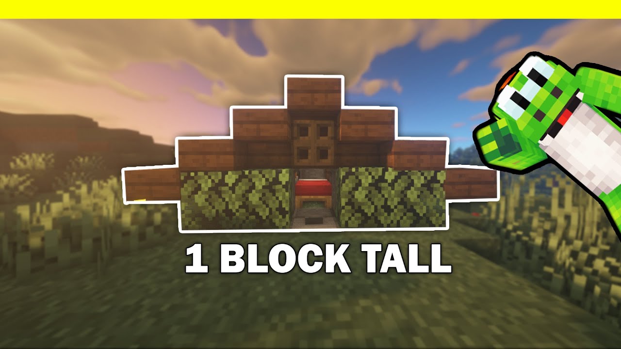 Minecraft: House That's Only 1 Block TALL tutorial! #Shorts - Minecraft ...