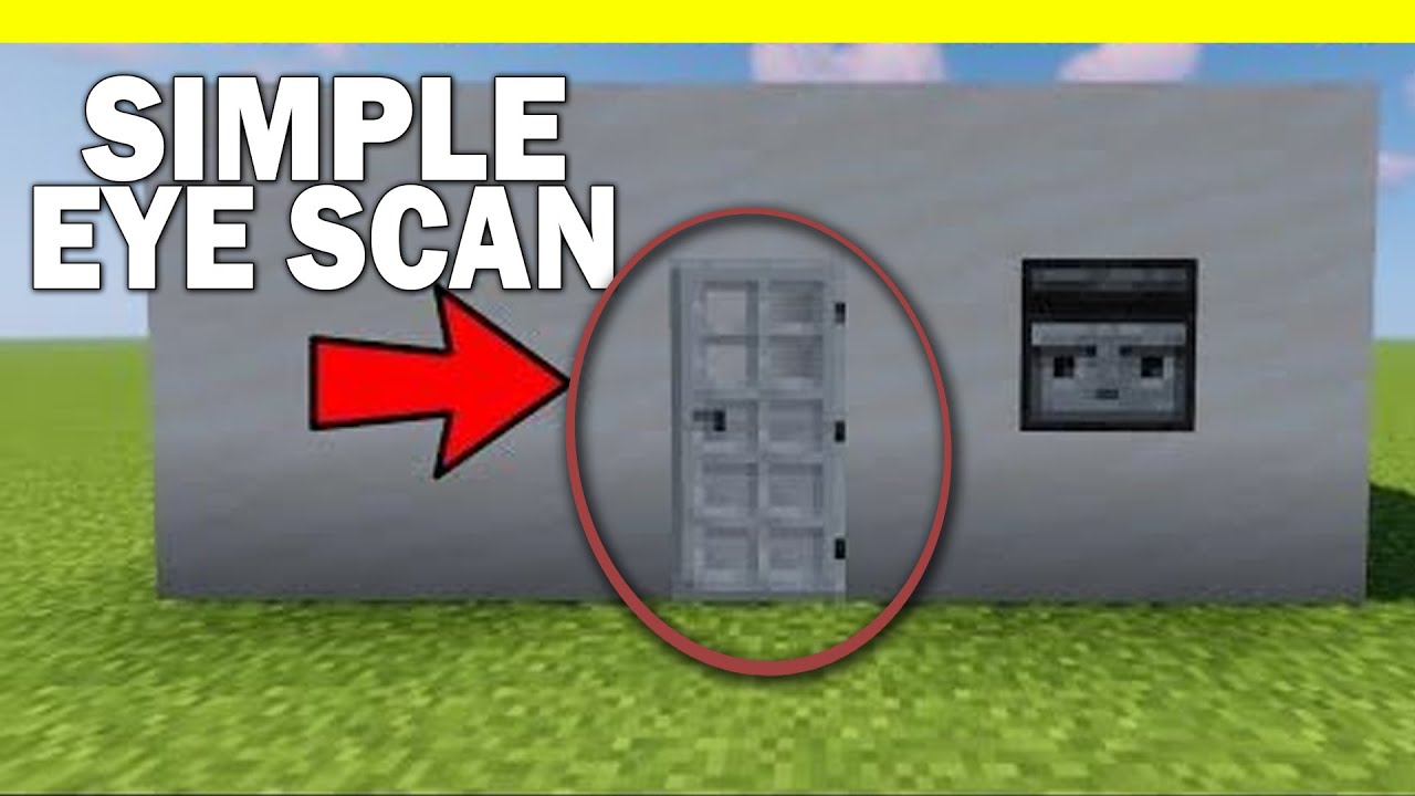 Minecraft: How To Make A Simple Eye Scan Door #Shorts - Minecraft videos