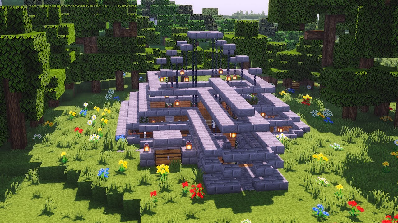 Minecraft | How to Build Automatic Warehouse with an Automatic Door | 1 ...