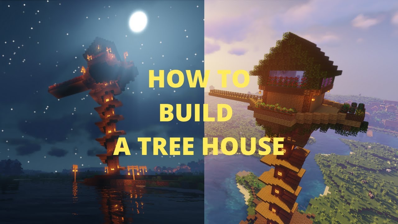 Minecraft: How to Build a Simple Tree House | Survival House Tutorial ...