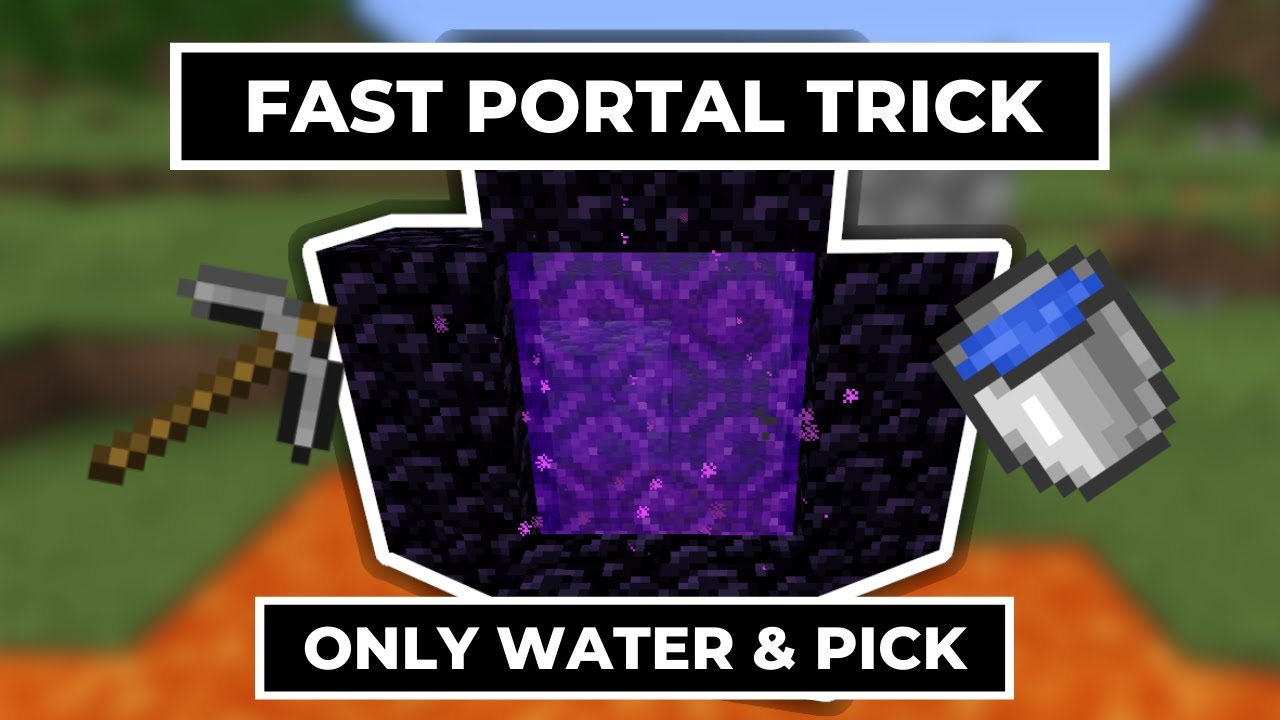 Minecraft How to Make Fast Portal Like Minecraft Speedrunners ...