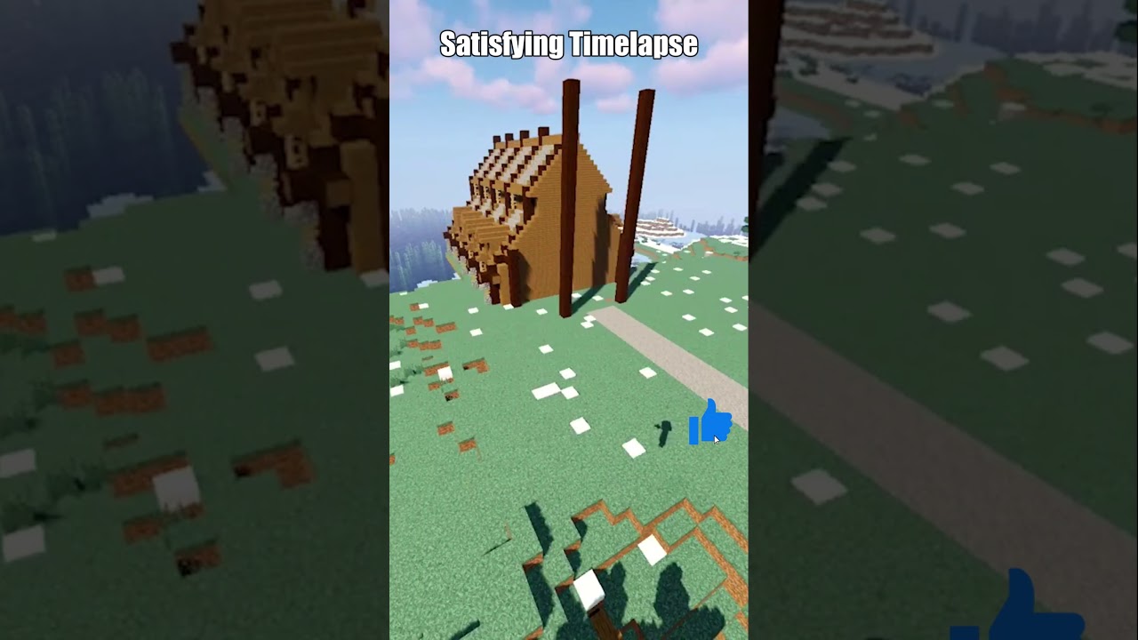 Minecraft Huge Builds Time Lapse #shorts - Minecraft videos