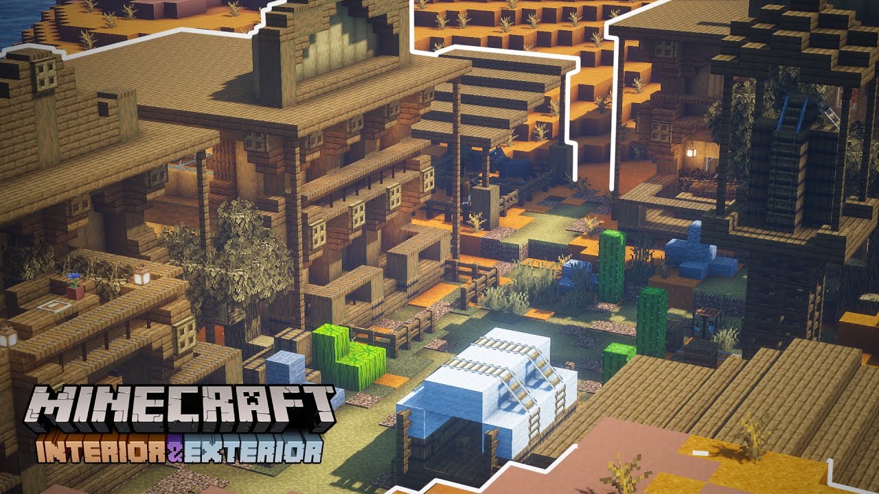 Minecraft Interior & Exterior: Western Village (House, Bank, Saloon ...