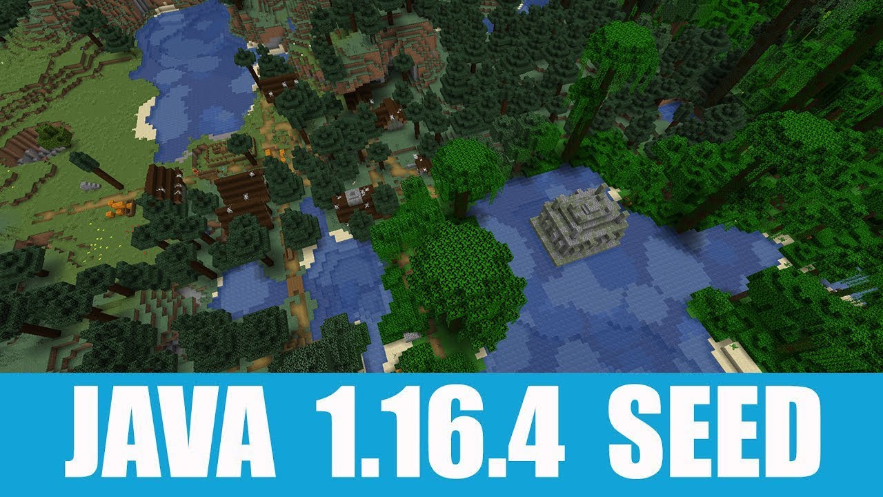 Minecraft Java 1.16.4 Seed: Jungle temple and taiga zombie village ...