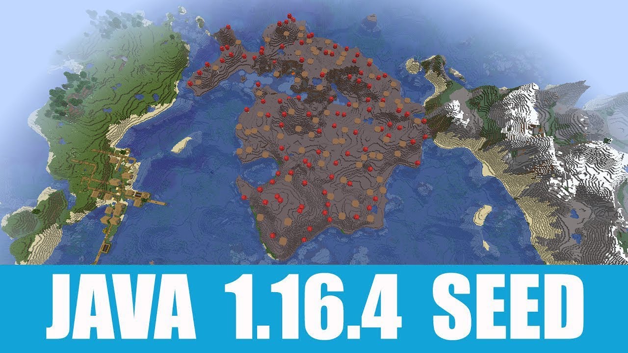 Minecraft Java 1.16.4 Seed: Spawn next to a mushroom island with ...