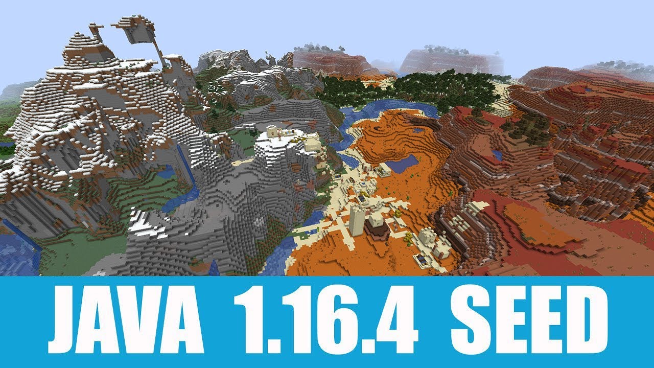 Minecraft Java 1.16.4 Seed: Village near spawn half-covered in snow ...