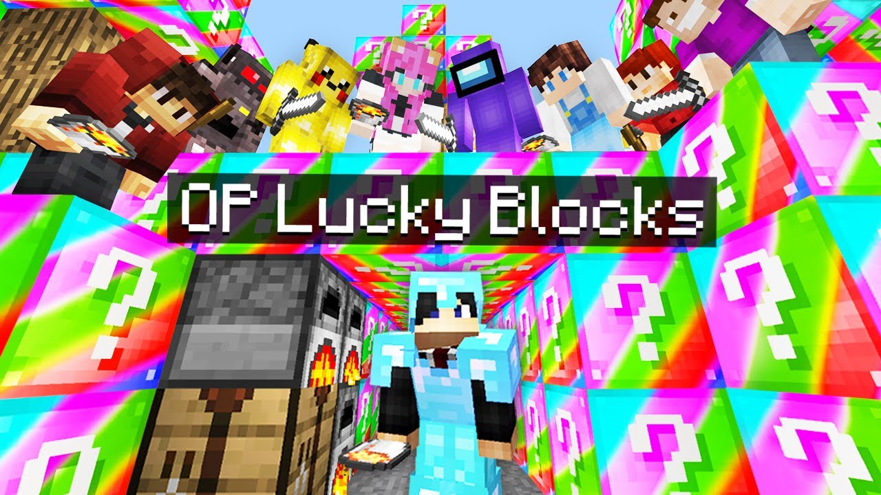 Minecraft Manhunt but the entire world is OP Lucky Blocks.. - Minecraft ...
