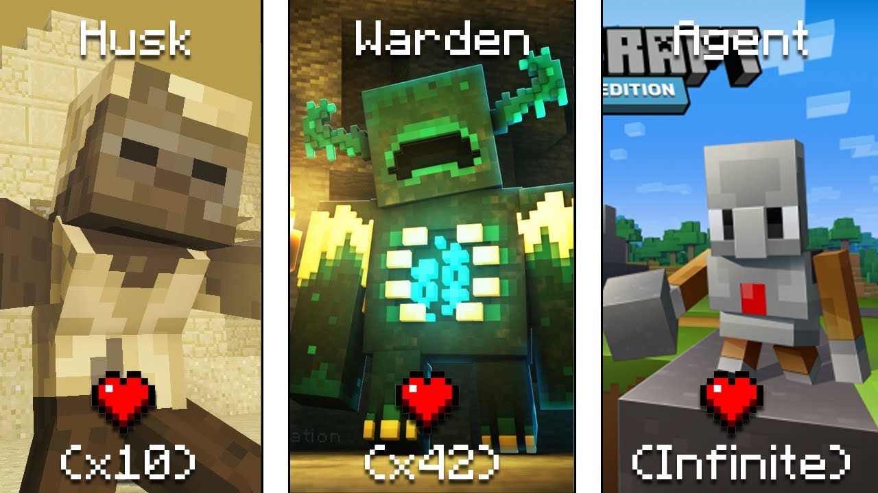 Minecraft Mobs And Their Health Points 2 - Minecraft videos