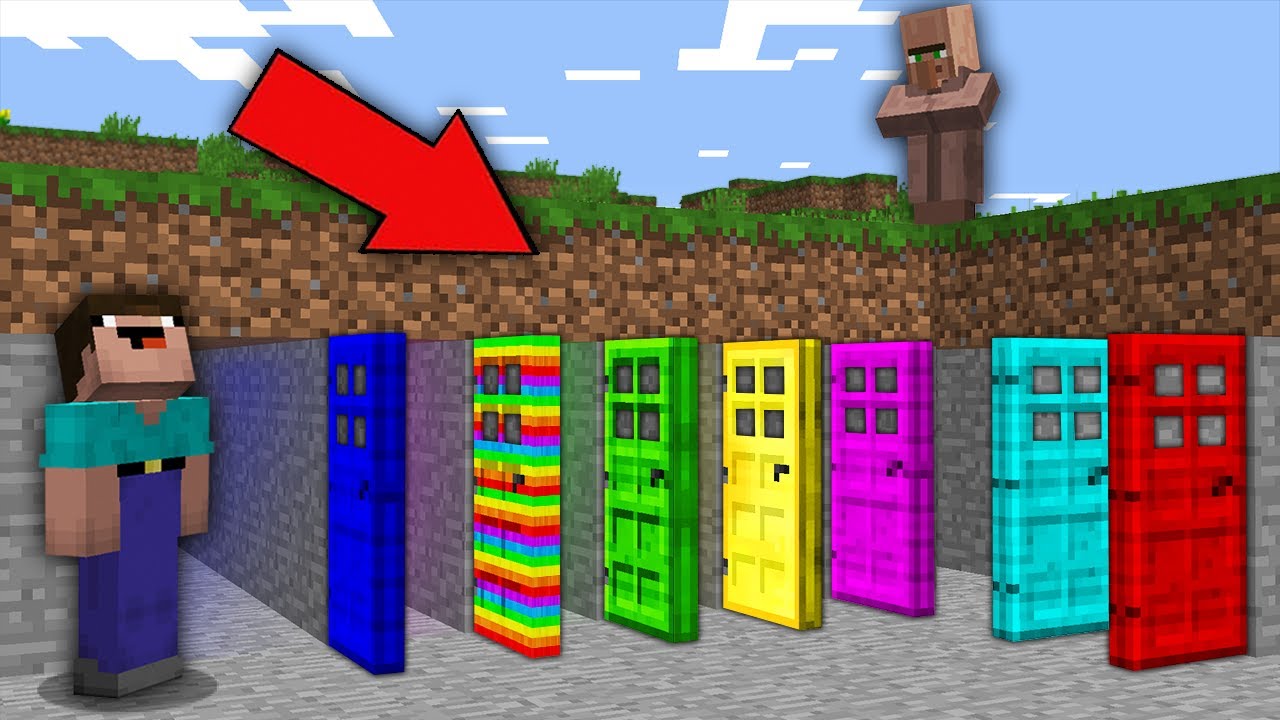 Minecraft NOOB vs PRO: NOOB FELL INTO PIT WITH 1.000.000 DIFFERENT DOOR ...