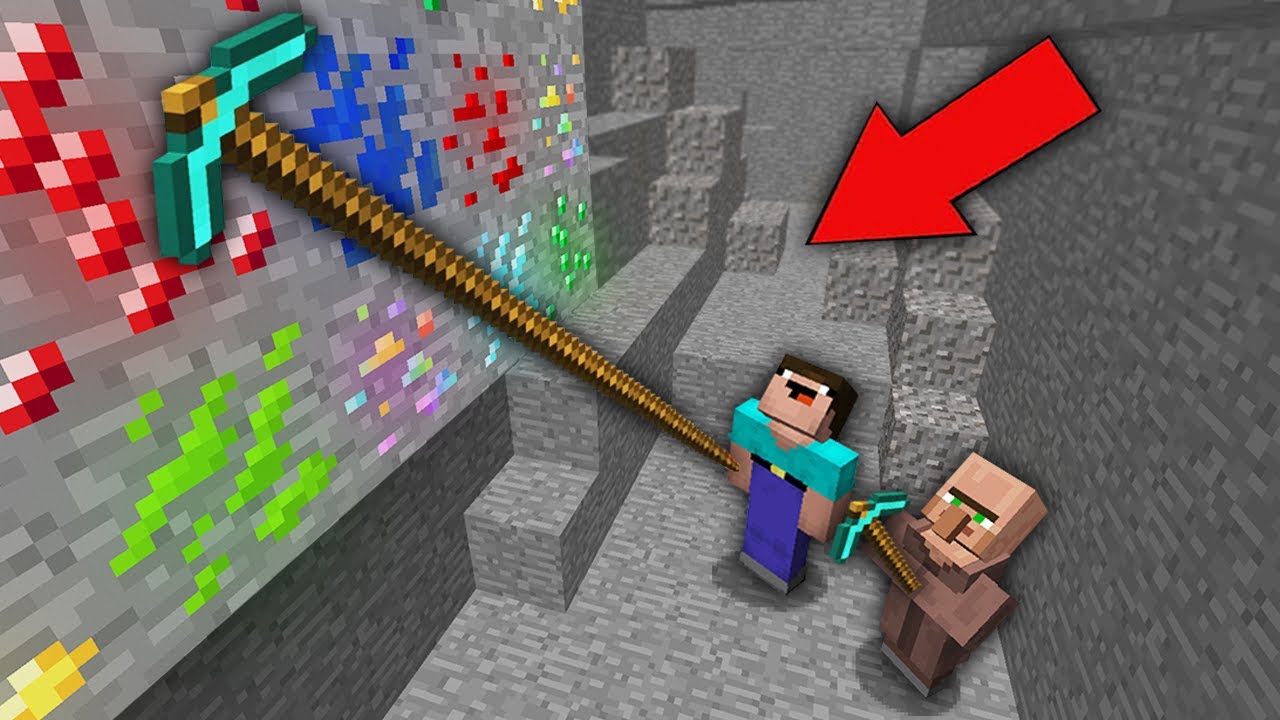 Minecraft NOOB vs PRO : ONLY NOOB CAN MINED THIS INCREDIBLE ORE WITH LONG PICKAXE! 100% trolling ...