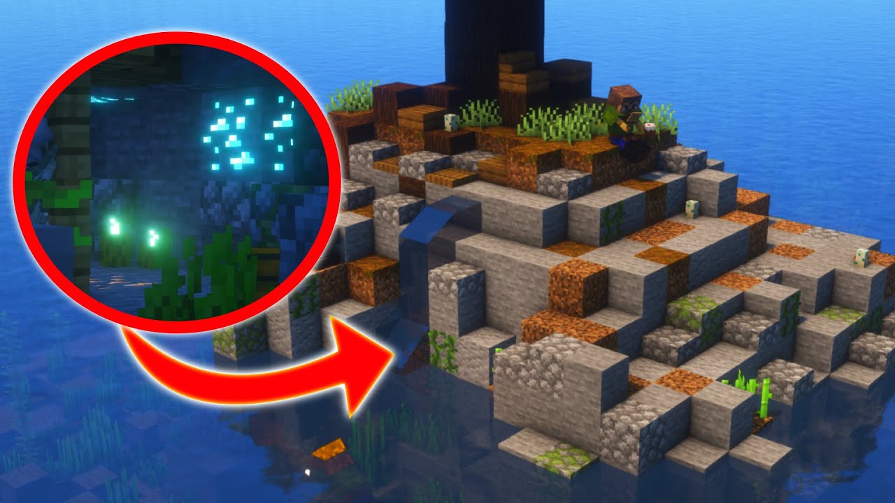 Minecraft Ocean Island with Grotto - Minecraft videos