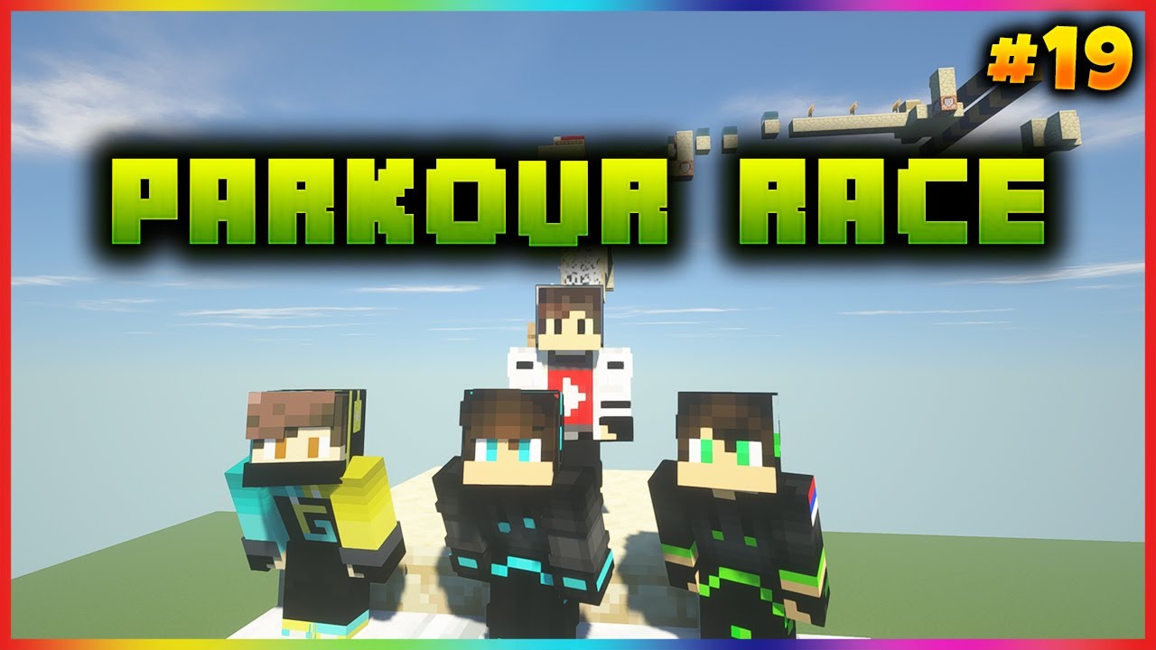Minecraft Parkour Race with Friends | Minecraft Survival #19 | in ...