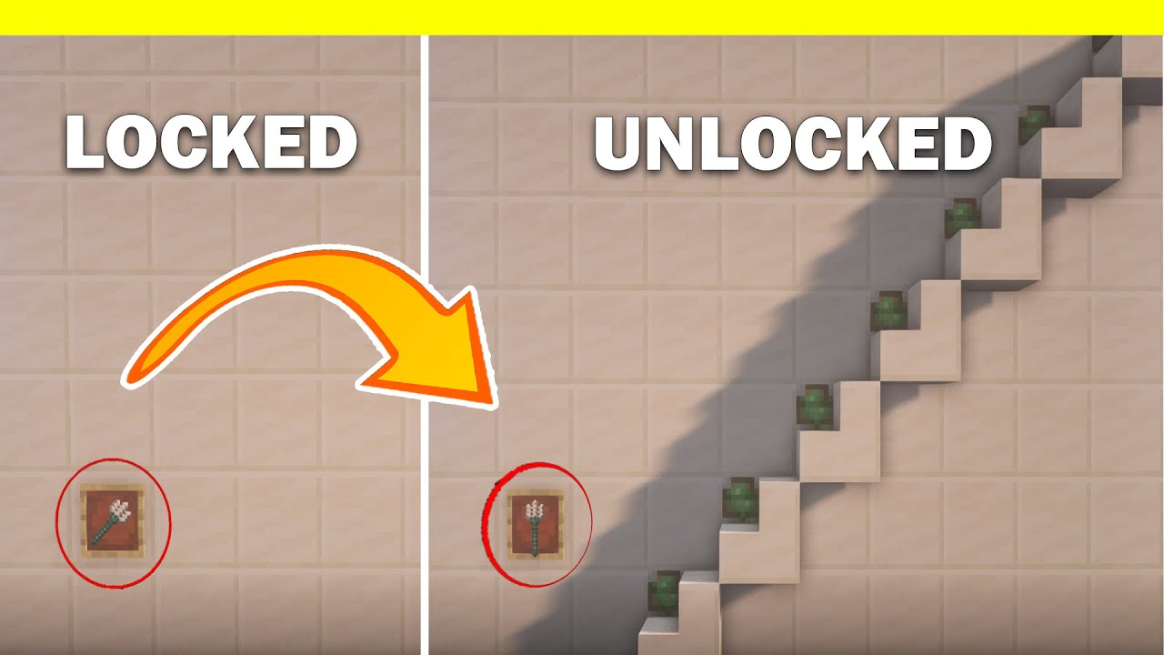 Minecraft: Pop-up Staircases | Easy To Make | Redstone Build Hacks # ...