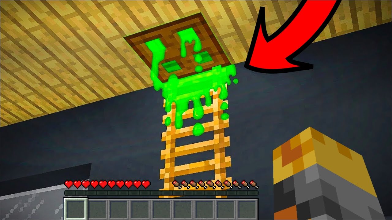 Minecraft SECRET SLIME TRAPDOOR IN A VILLAGER HOUSE !! DON'T OPEN THIS ...